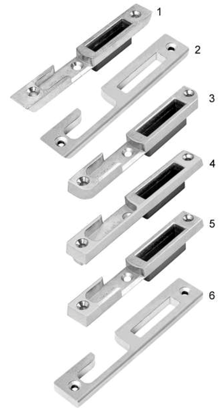 AGB - Incontro SICURTOP antieffrazione per nottolino - col. ZINCO SILVER - aria 4 - frontale 18 ...